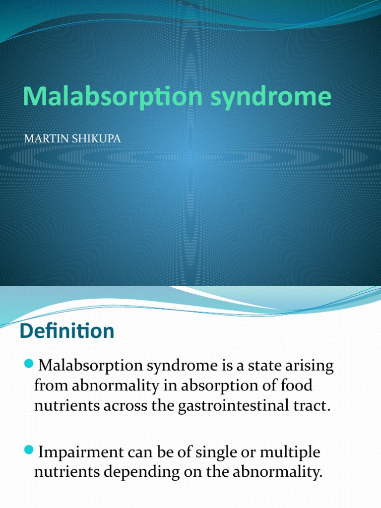 2.5.1 Malabsorption Syndrome | PDF | Crohn's Disease | Diarrhea