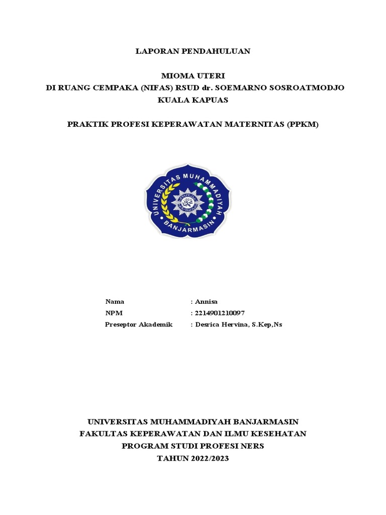 Asuhan Keperawatan Mioma Uteri | PDF