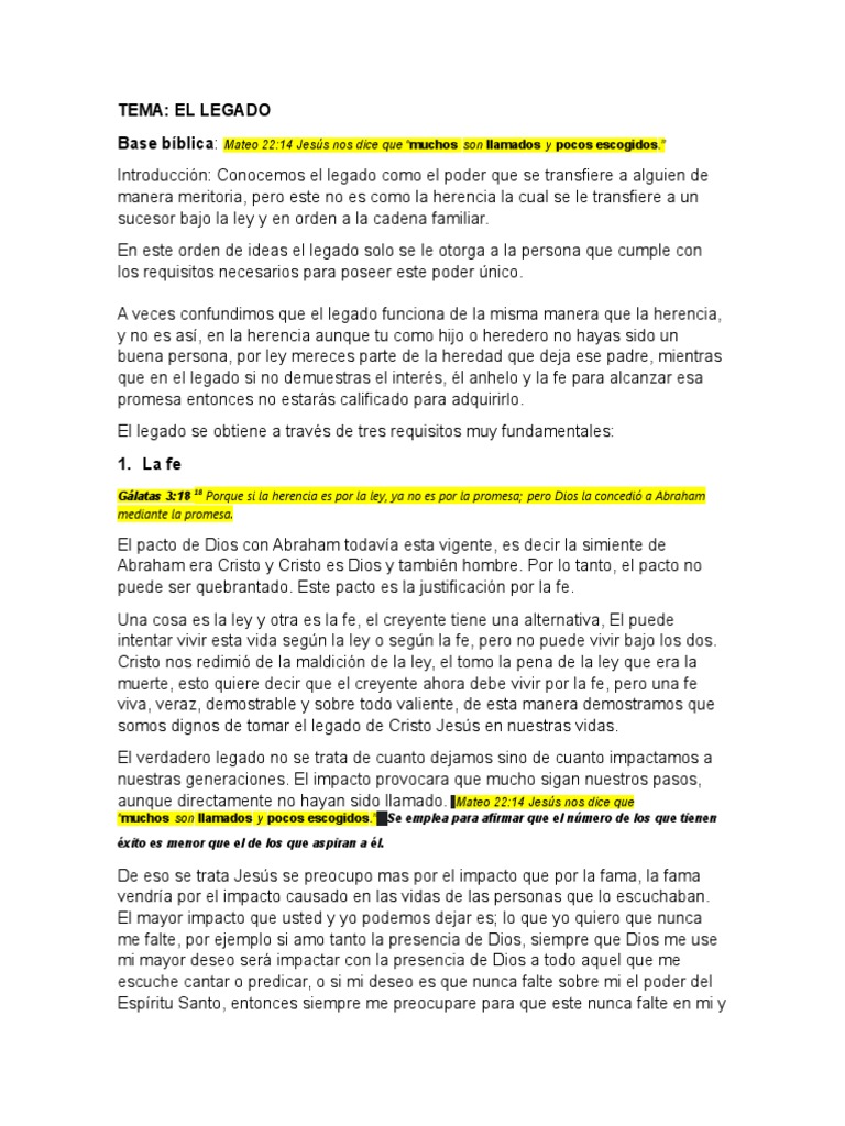 El Legado Mensaje | PDF | Jesús | Apóstol