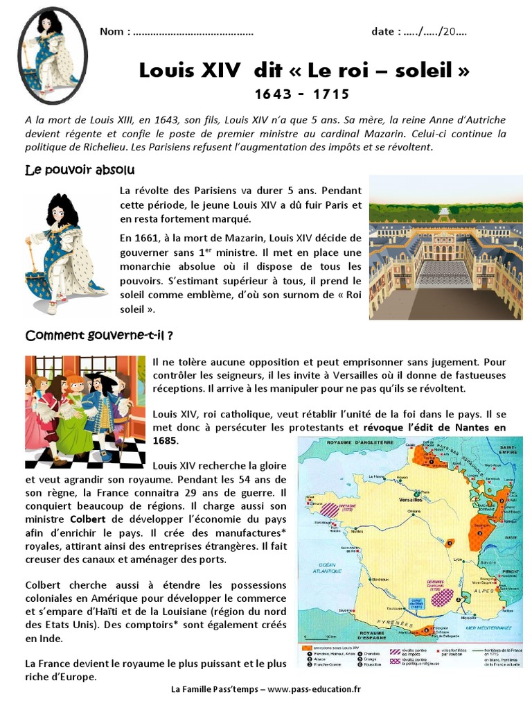 Louis XIV : Le Roi-Soleil et son règne | PDF | Royaume de France | L'Europe