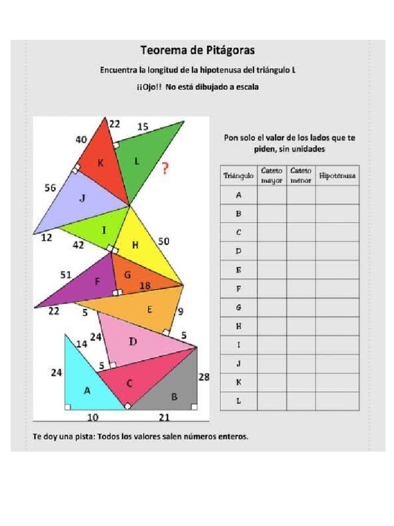 teorema de pitagoras | PDF