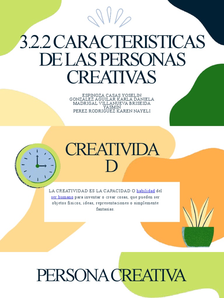 3.2.2 Caracteristicas de Las Personas Creativas | PDF | Las emociones ...
