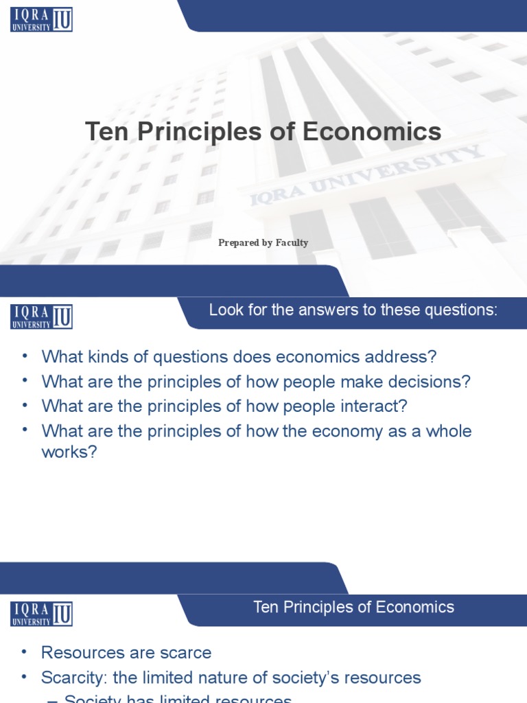 Ten Principles of Economics (EDIT) | PDF | Market (Economics) | Inflation