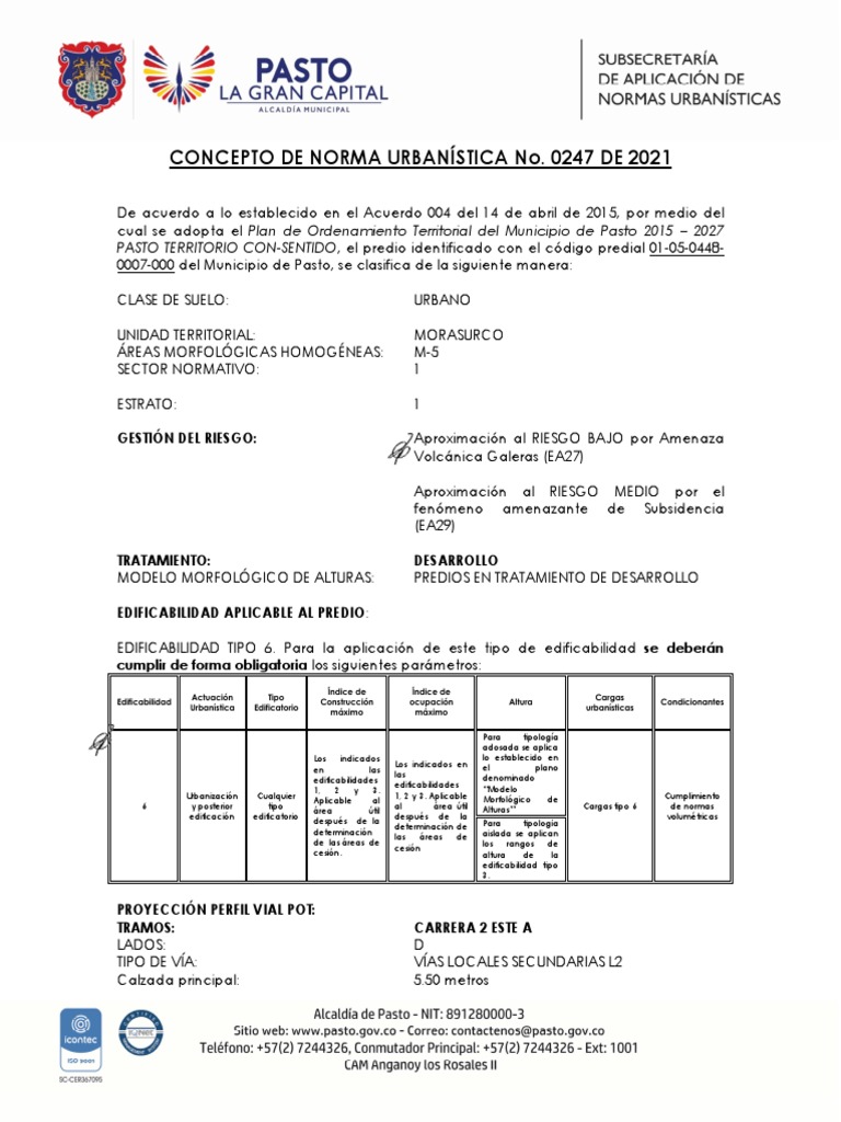 Concepto - Norma 1 - 2021 - 0247 - 010504480007000 | PDF