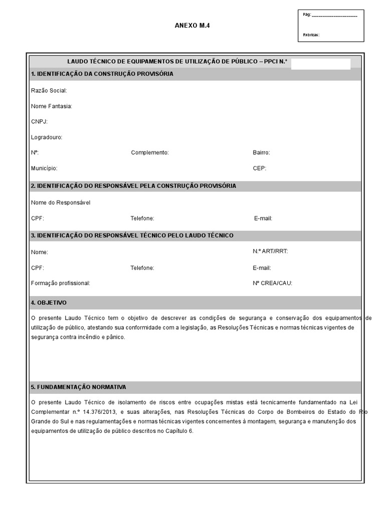 Anexo M.4 - Laudos Dos Equipamentos - OK | PDF