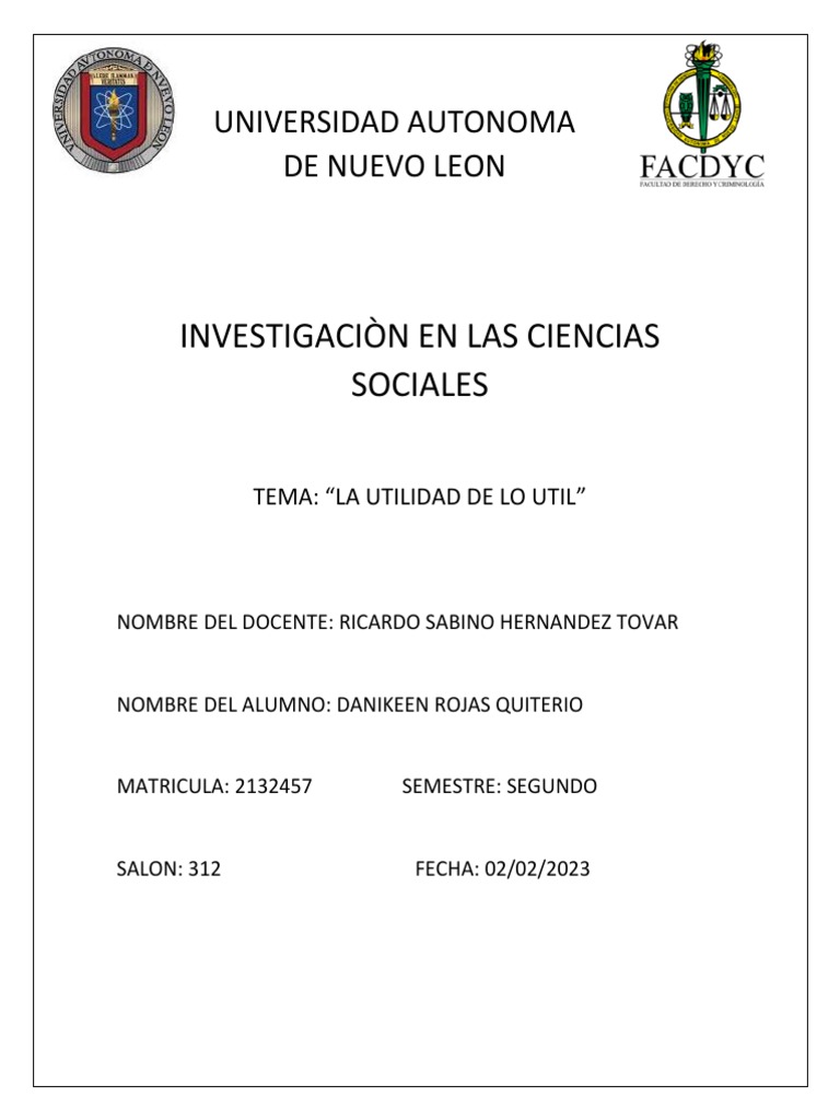 Util y Lo Inutil | PDF | Cognición | Ciencia cognitiva