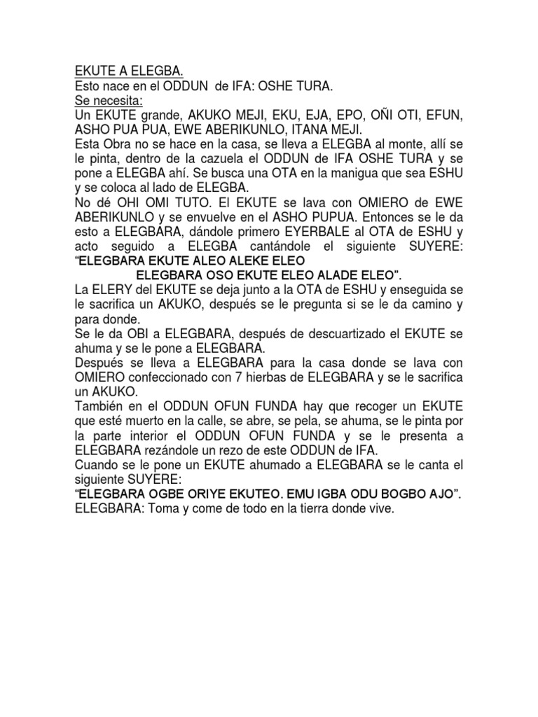 Ekute A Elegba | PDF | Artes del Lenguaje y Comunicación | Arte