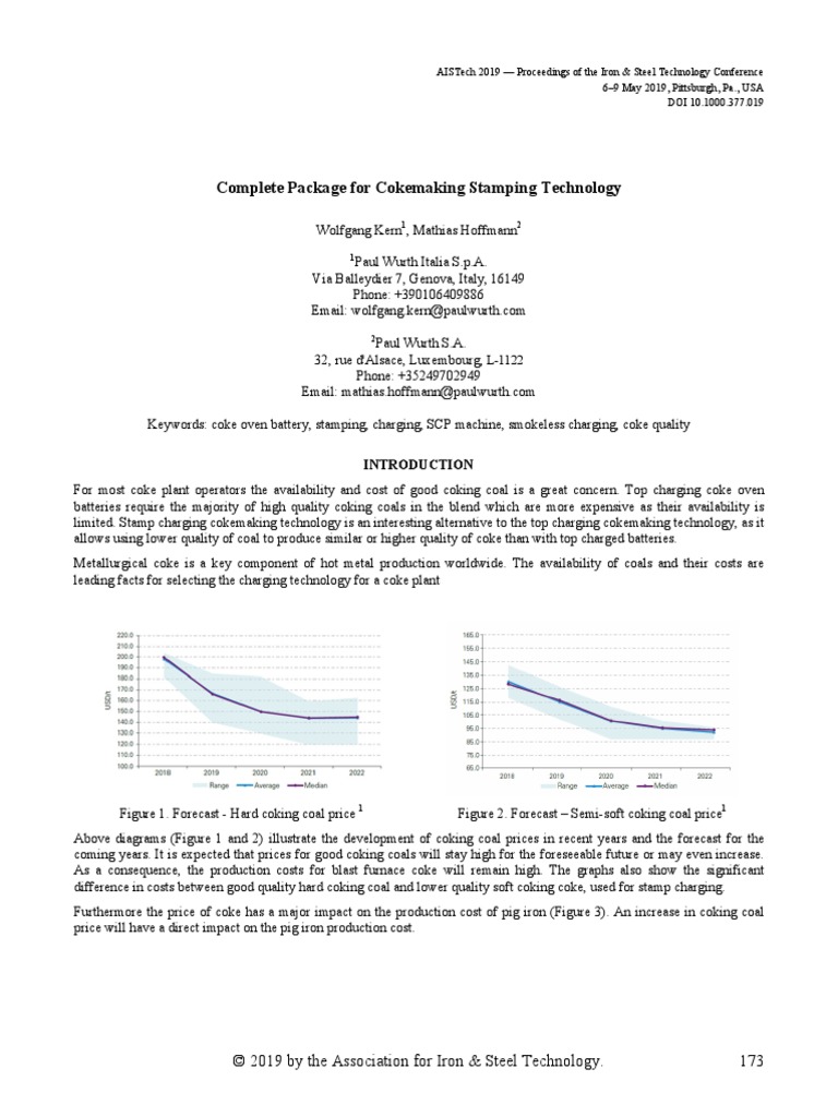 Complete Package For Cokemaking Stamping Technology | PDF | Coke (Fuel ...