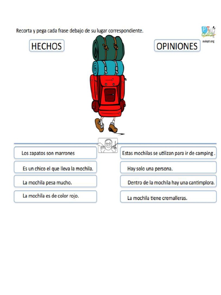 Hecho y Opiniones Actividad 2 Práctica 7° | PDF