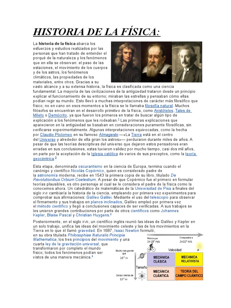 Historia de La Física | PDF | Science | Física