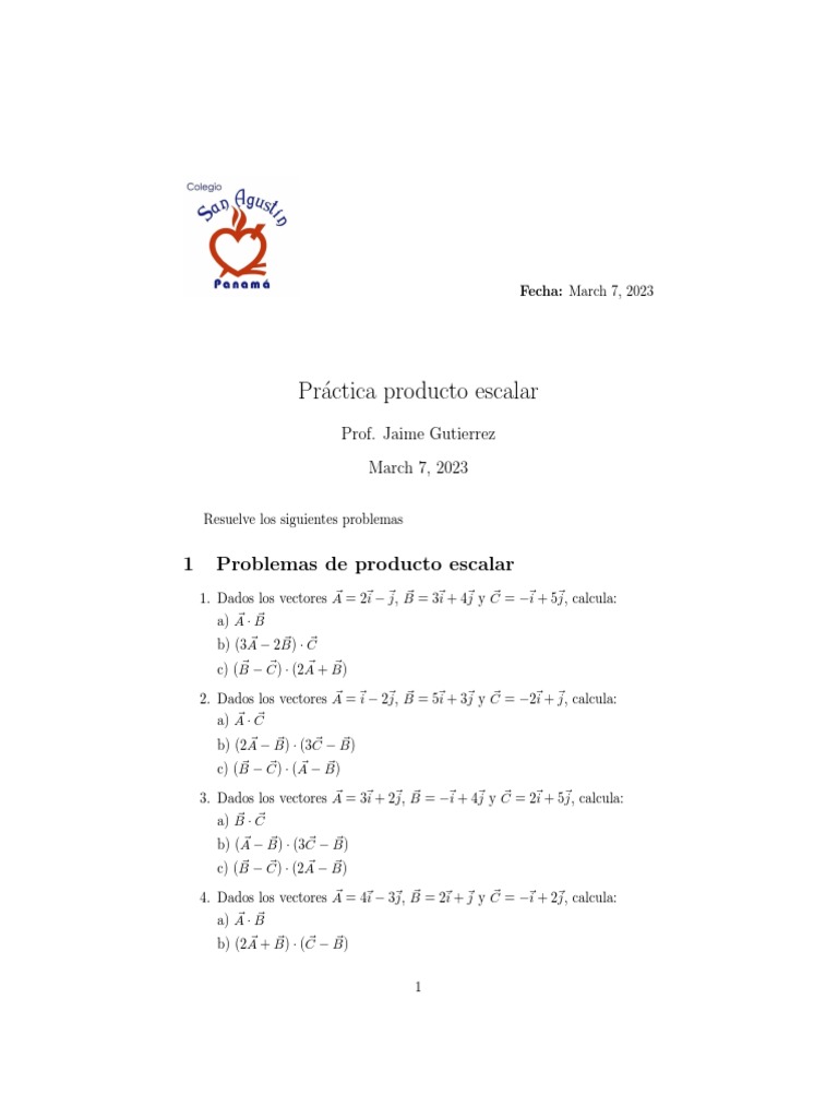 Practica Vectores | PDF | Vector Euclidiano | Fuerza