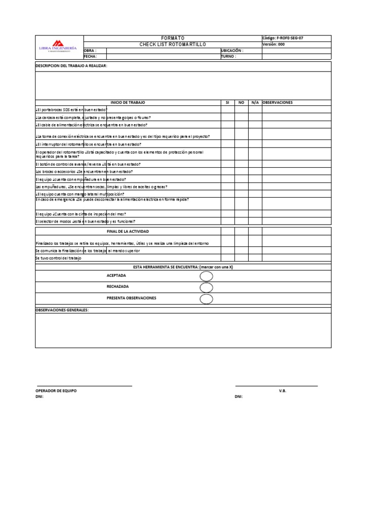 Check List Cables Electricos | PDF