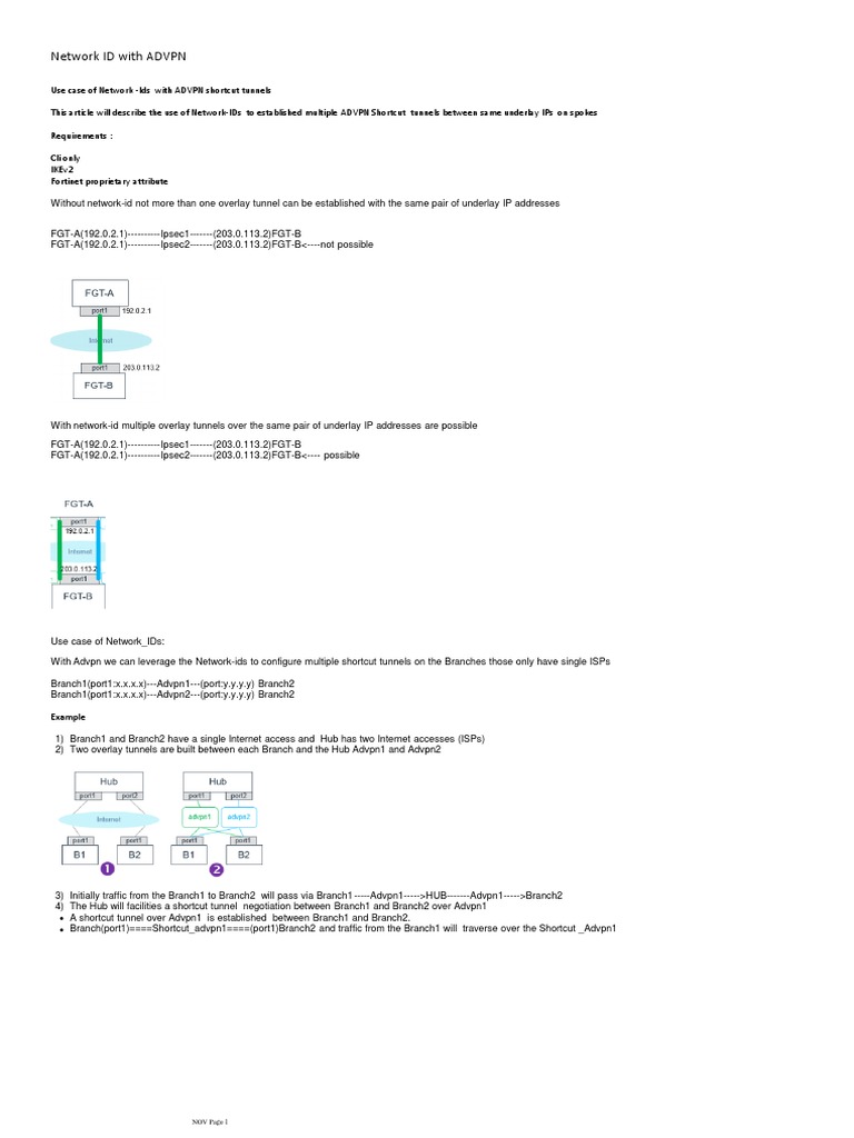 Network ID With ADVPN PDF | PDF | Routing | Computer Engineering
