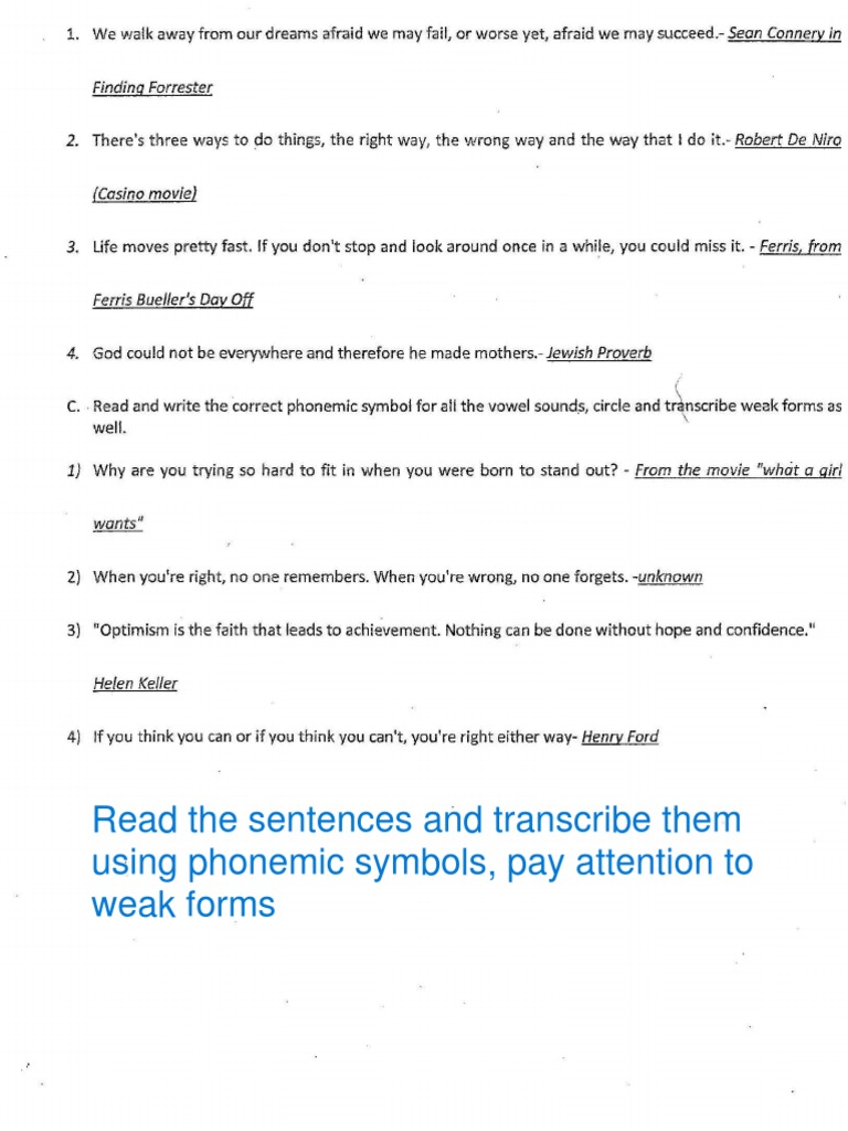 Ejercicios De Transcripcion Fonetica Ingles Pdf