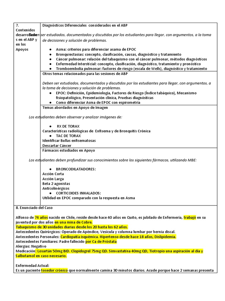 Tos Cronica, Hemoptisis, Disnea, Cianosis | PDF | Enfermedad pulmonar ...