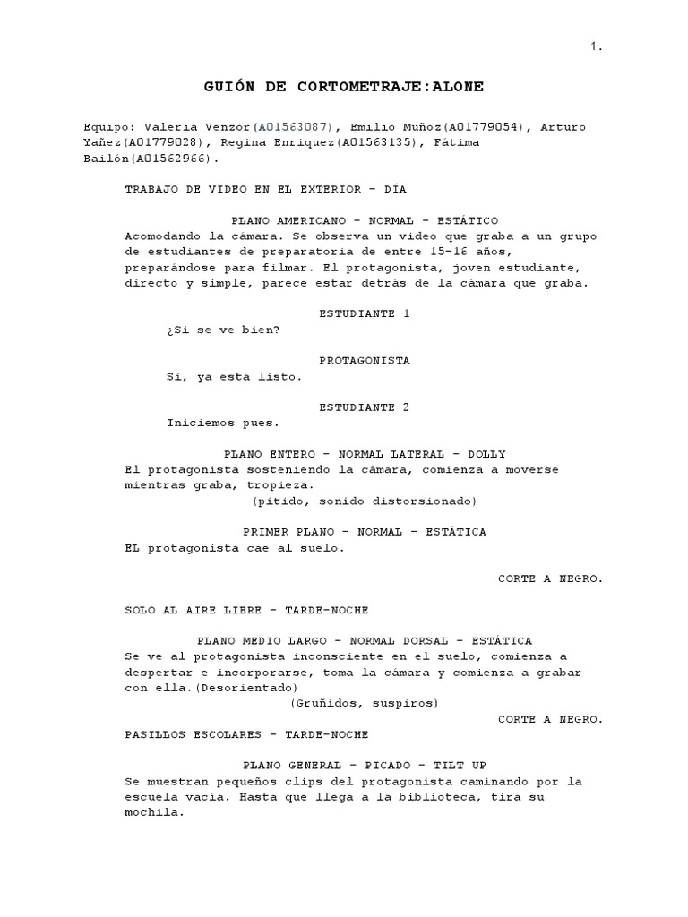 Formato De Guion De Cortometraje 33. Cuál Es El Formato Estándar De