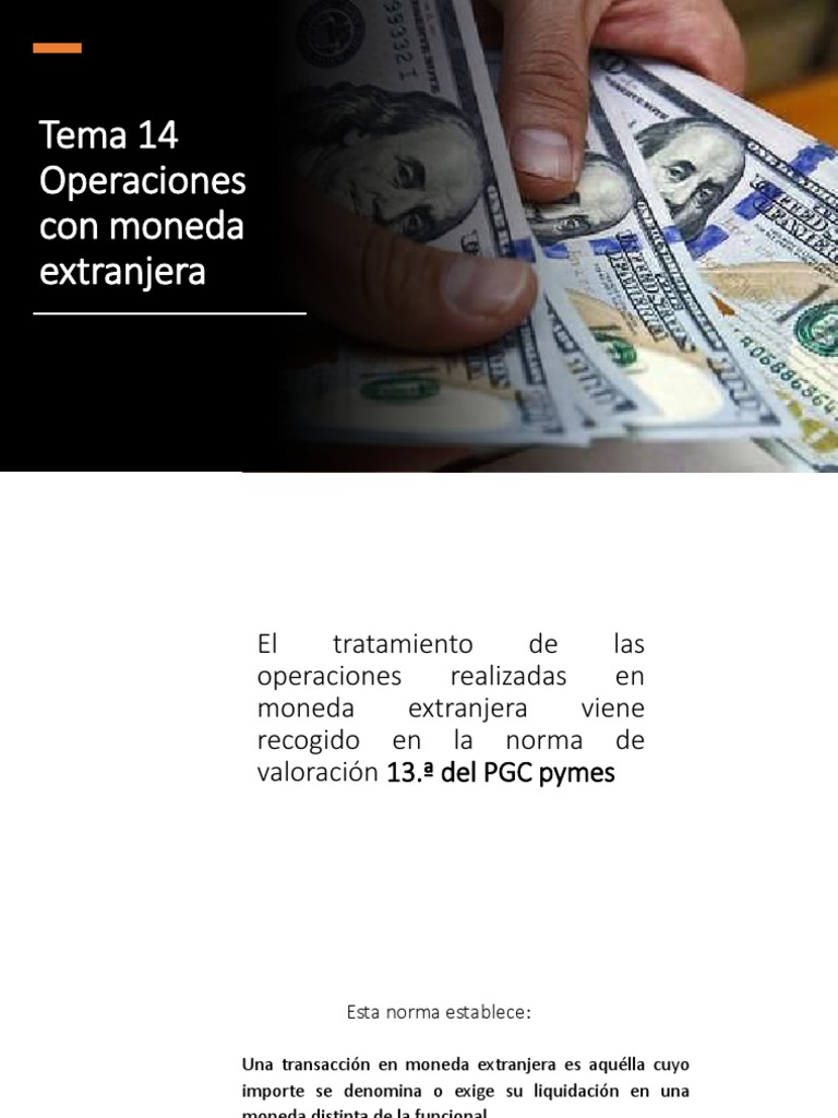 Operaciones en Moneda Extranjera | PDF | Moneda | Tipo de cambio