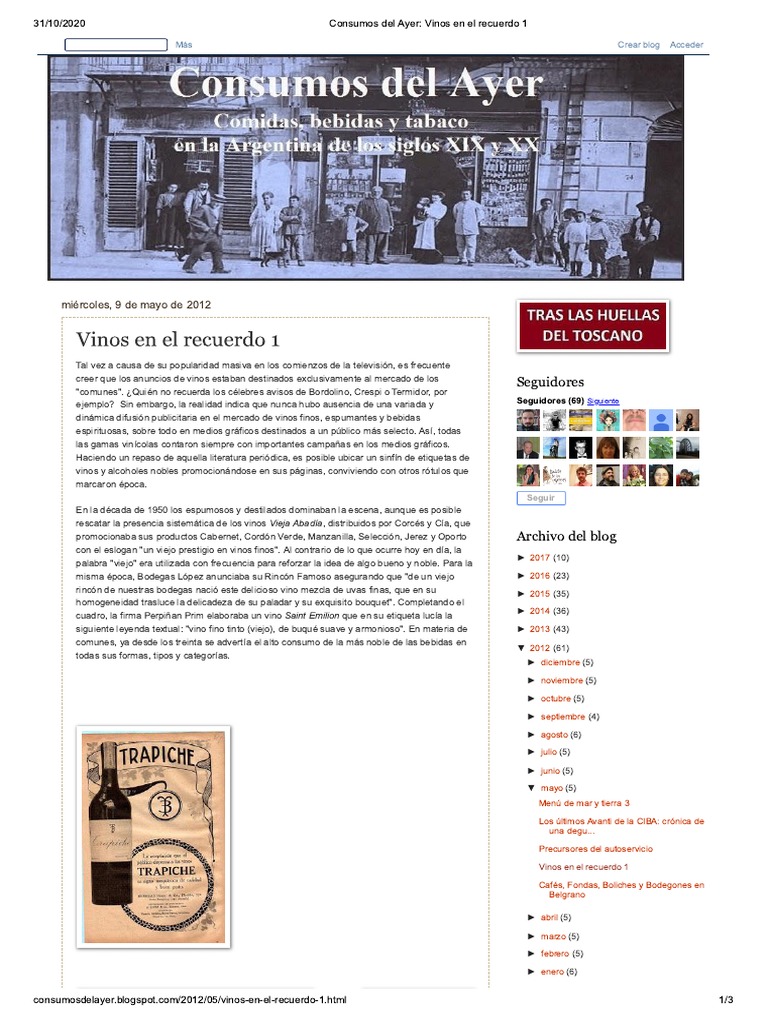 Consumos Del Ayer - Vinos en El Recuerdo 1 | PDF
