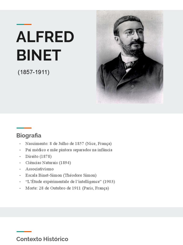 Alfred Binet | PDF | Quociente de inteligência | Cognição