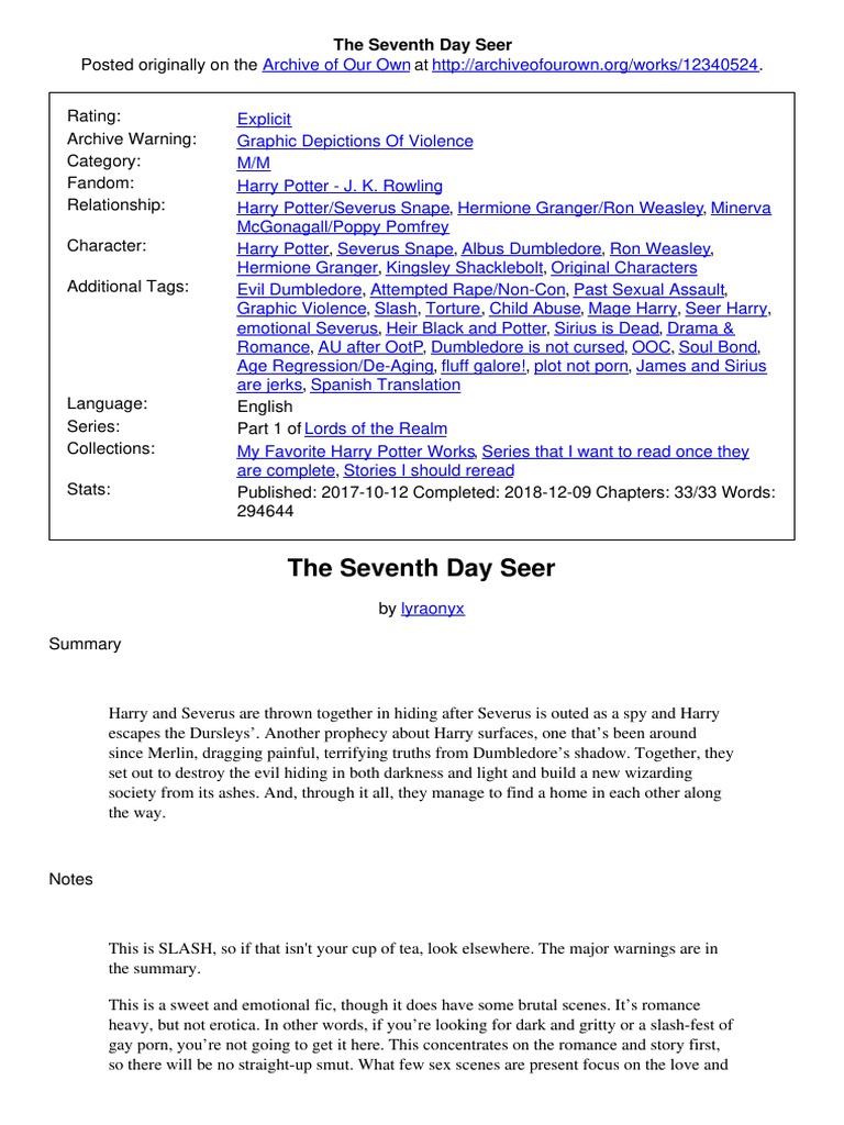 The Seventh Day Seer PDF | PDF | Harry Potter