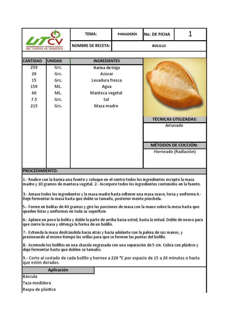 RECETARIO DE PANADERIA Mexicana | PDF | Panes | Levadura