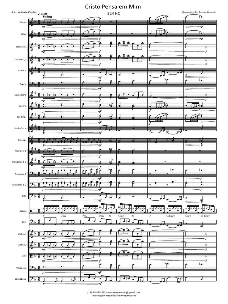 524 Harpa Cristã - Cristo Pensa em Mim | PDF | Tecnologia musical ...