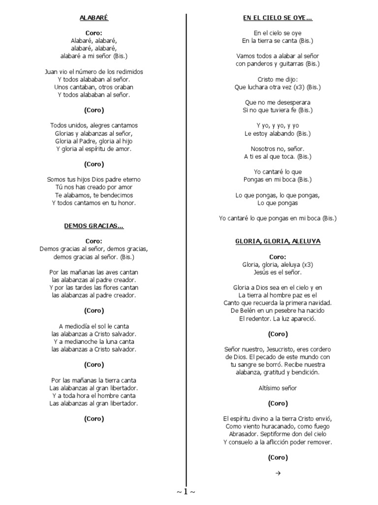 Cantos | PDF | María, madre de Jesús | Cristo (título)