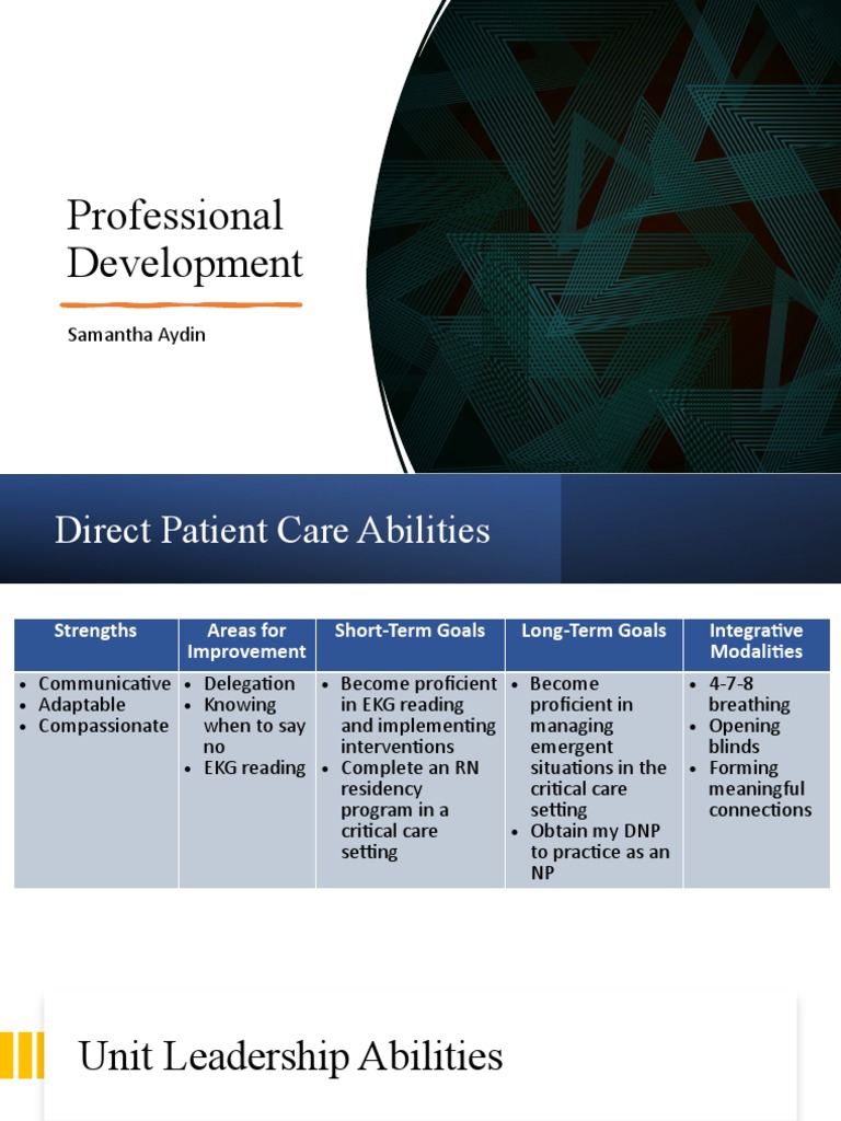 Nursing Career Development Plan | PDF | Nursing | Leadership