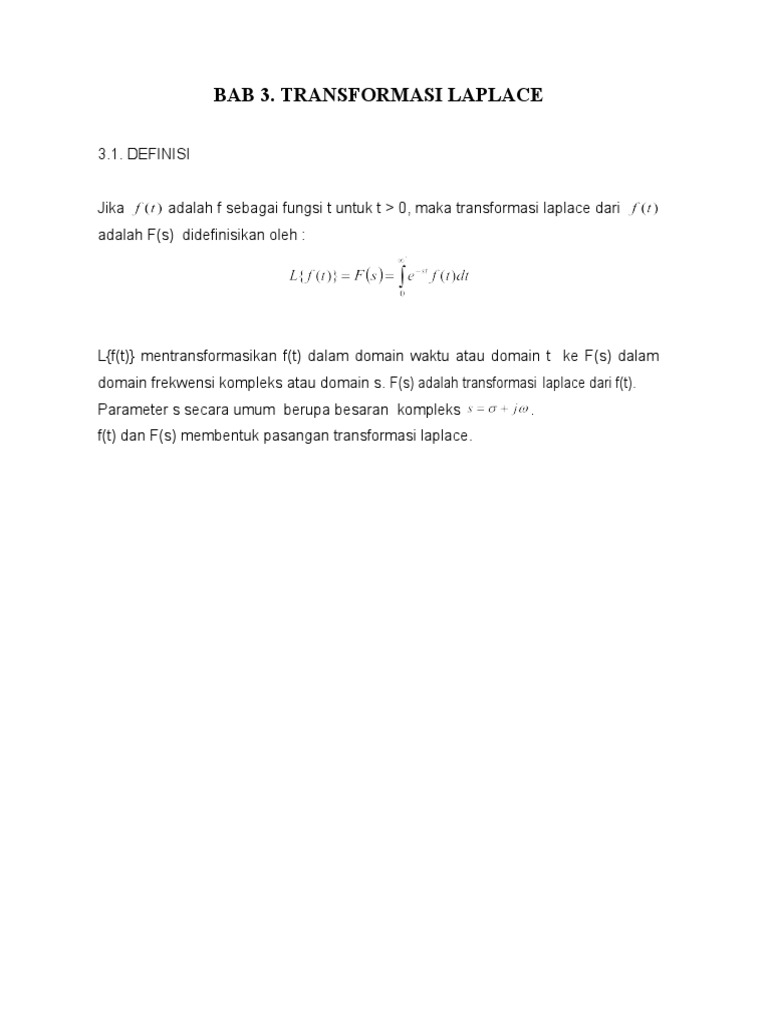 Transformasi Laplace | PDF