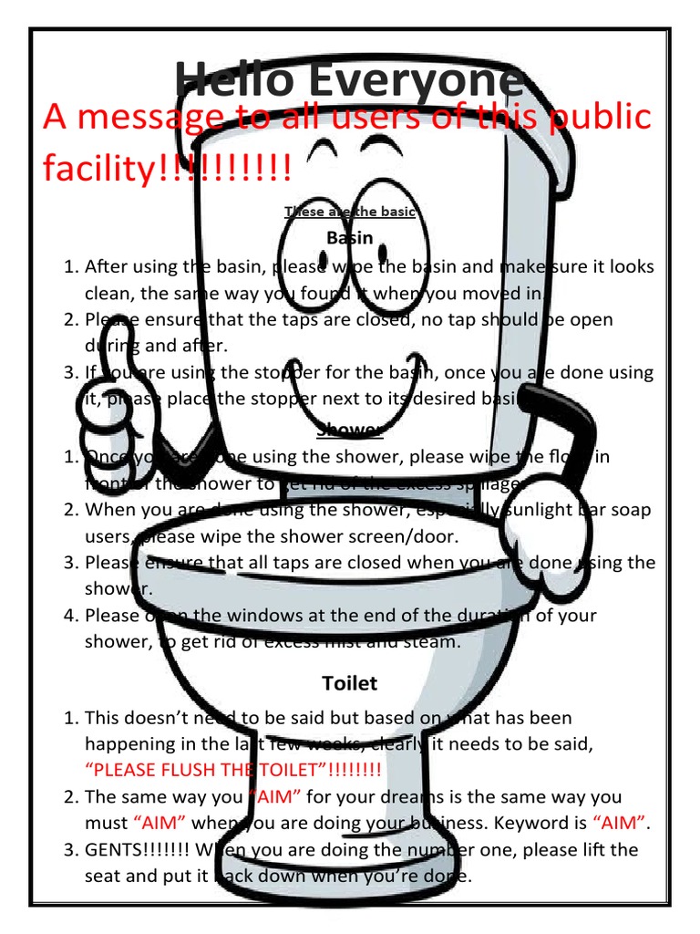 Toilet Poster 2 | PDF | Foreign Language Studies