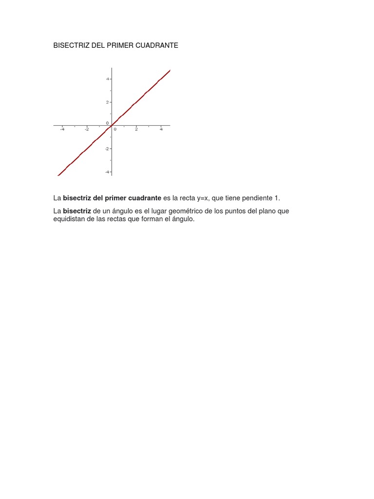 Bisectriz Primer Cuadrante.1 PDF | PDF