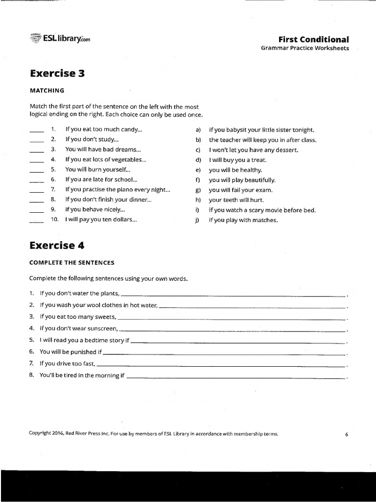 First Conditional Exercises | PDF