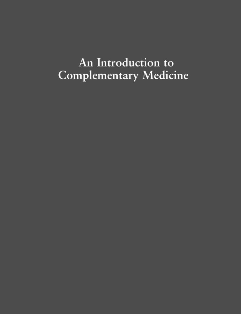 An Introduction To Complementary Medicine | PDF | Alternative Medicine ...