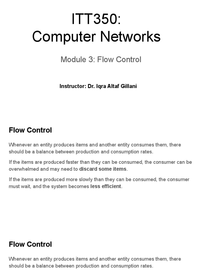 Mod3 Flow Control Pdf Pdf Transmission Control Protocol Error Detection And Correction