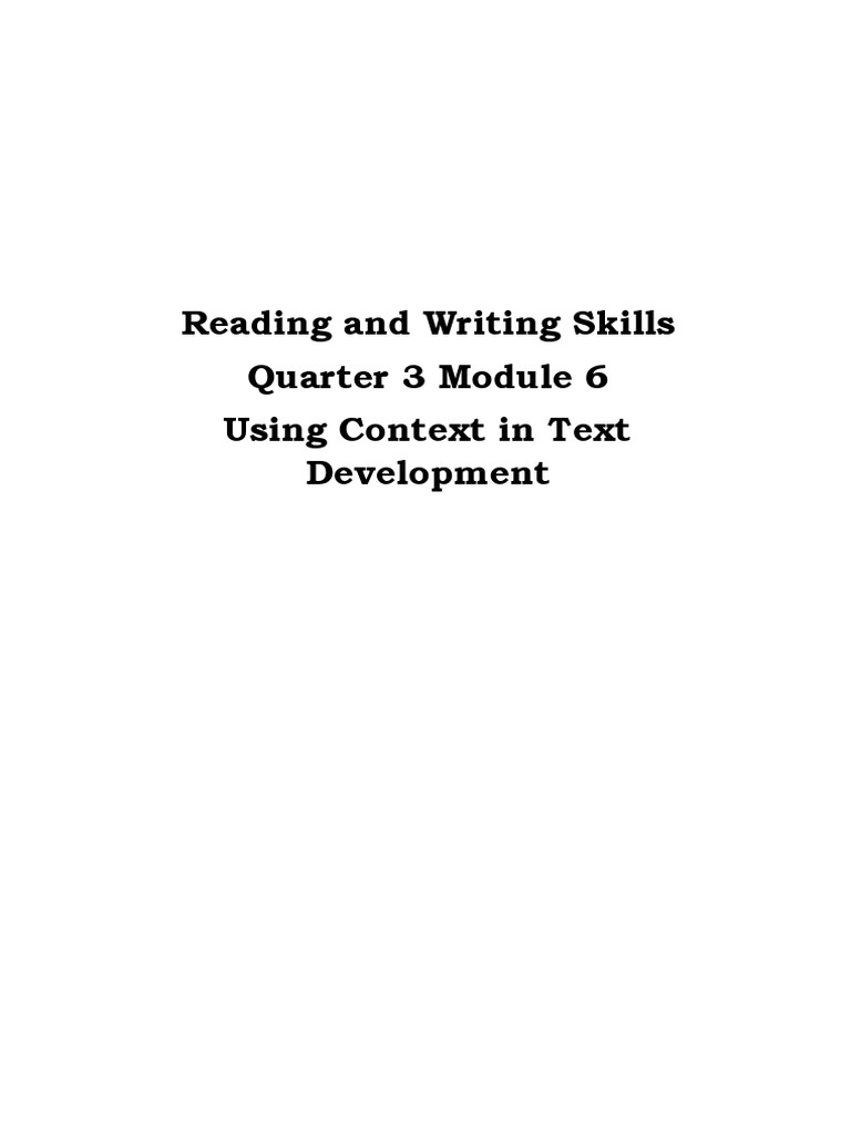 M6 Readingwriting Edited | PDF | Intertextuality | Hyperlink