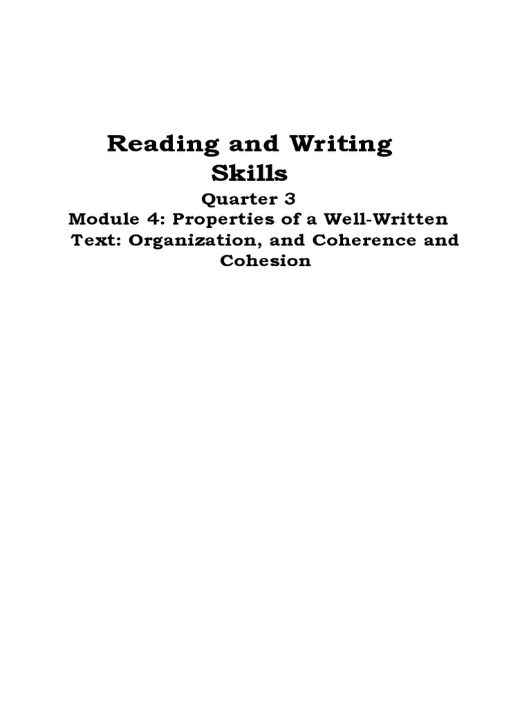 M4 Readingwriting Edited PDF | PDF | Incandescent Light Bulb