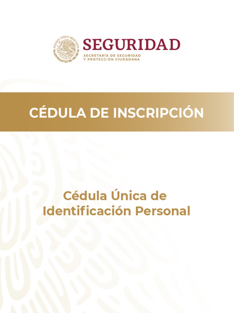 Cedula de Inscripción para Registro de Personal 2019 PDF | PDF | Mano