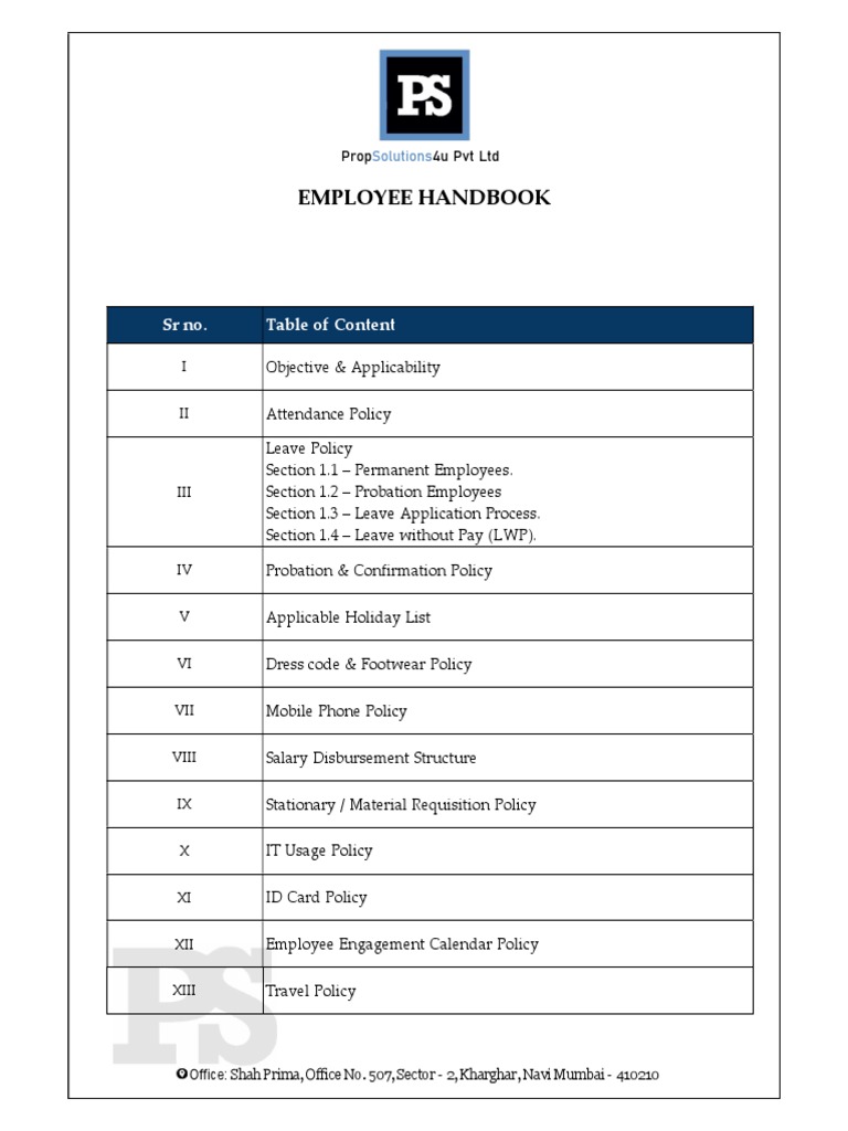 Employee Handbook | PDF | Employment | Sick Leave