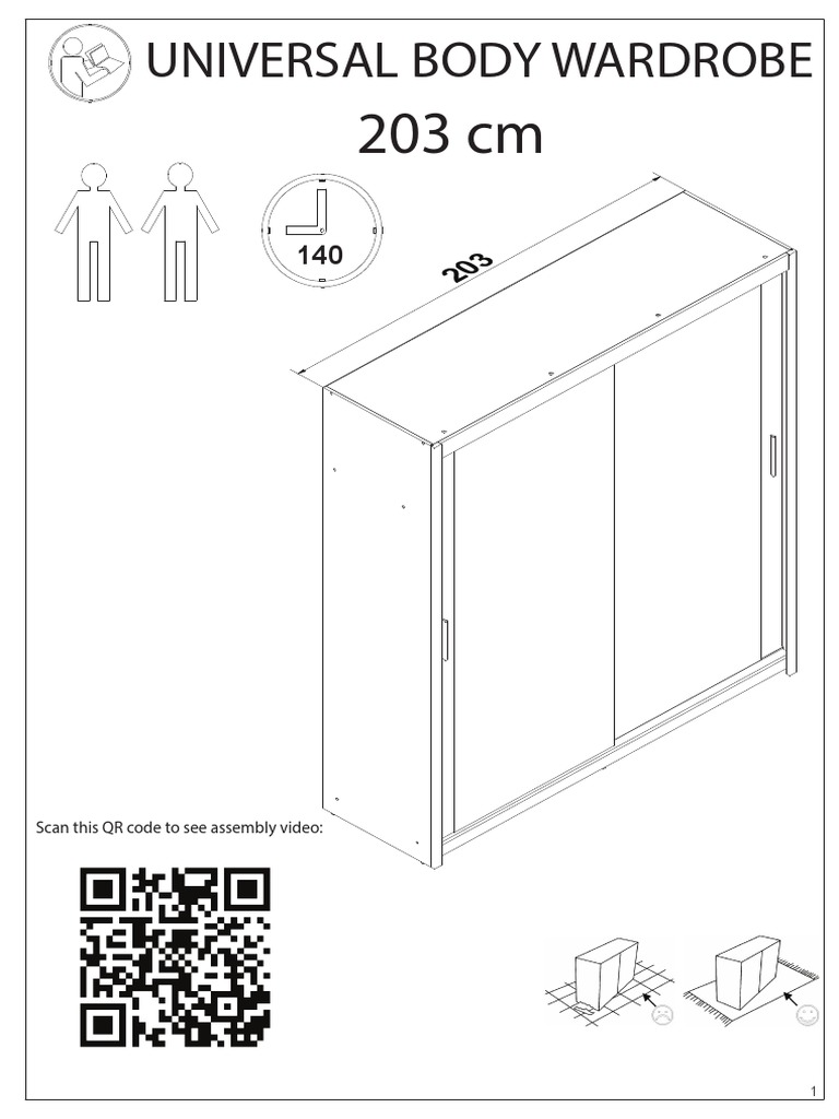 Universal Body Wardrobe: Scan This QR Code To See Assembly Video | PDF