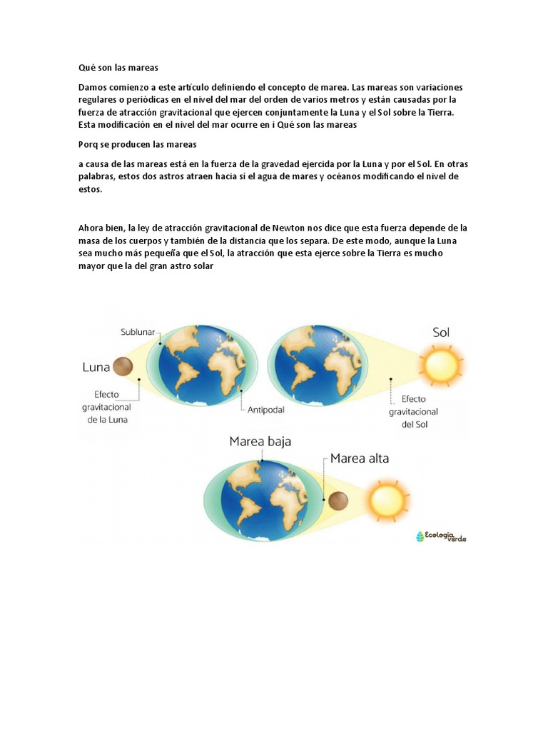 Qué Son Las Mareas | PDF