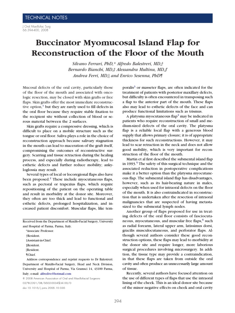 Buccinator Flap FERRARI | PDF