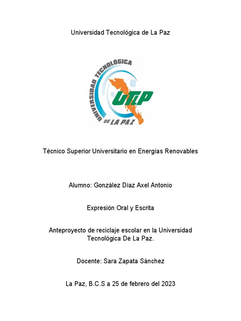 Proyecto De Reciclaje Pdf Reciclaje Residuos