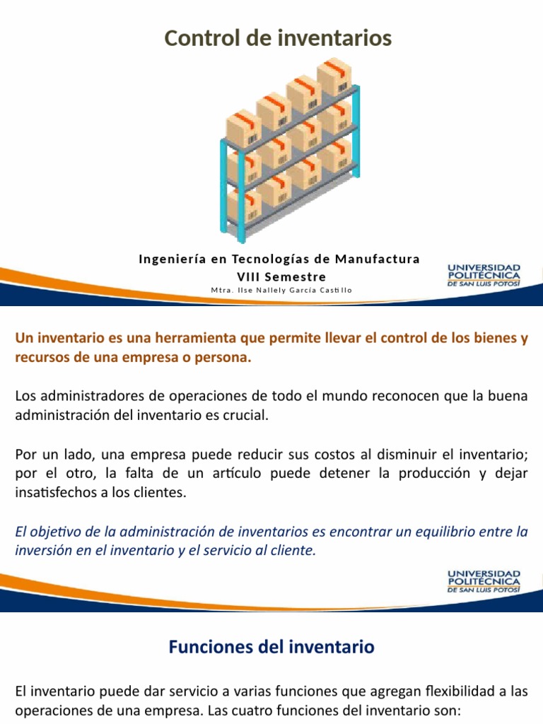 Control de Inventarios | PDF | Inventario | Procesos de negocio