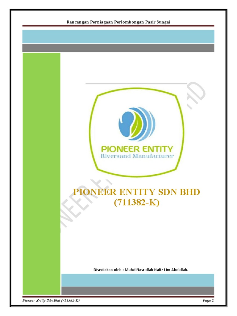 Pioneer Entity Project Proposal (LATEST) 2023 | PDF