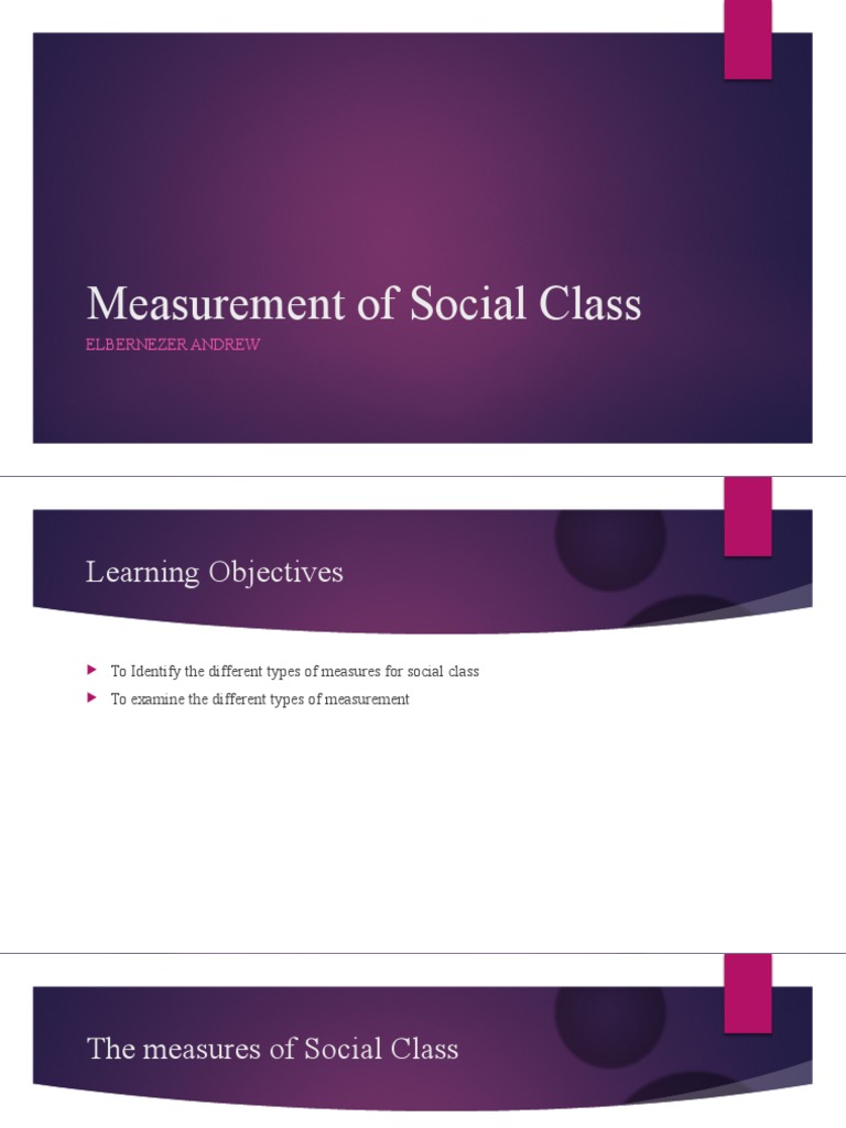 Measurement of Social Class | PDF