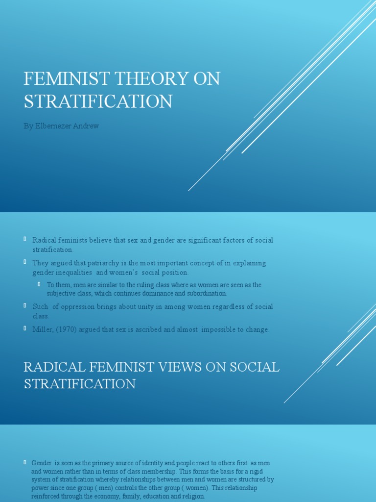 Radical Feminism and Social Stratification | PDF | Social ...