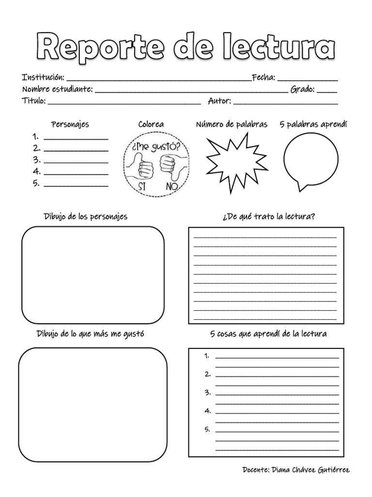 Fichas Reporte Lectura Primaria PDF | PDF | Aprendizaje | Lectura (proceso)