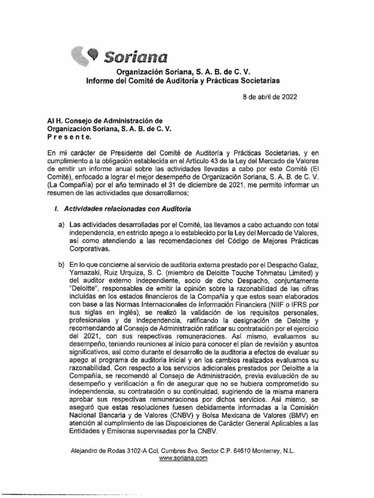 Soriana - Conso 2021 PDF | PDF