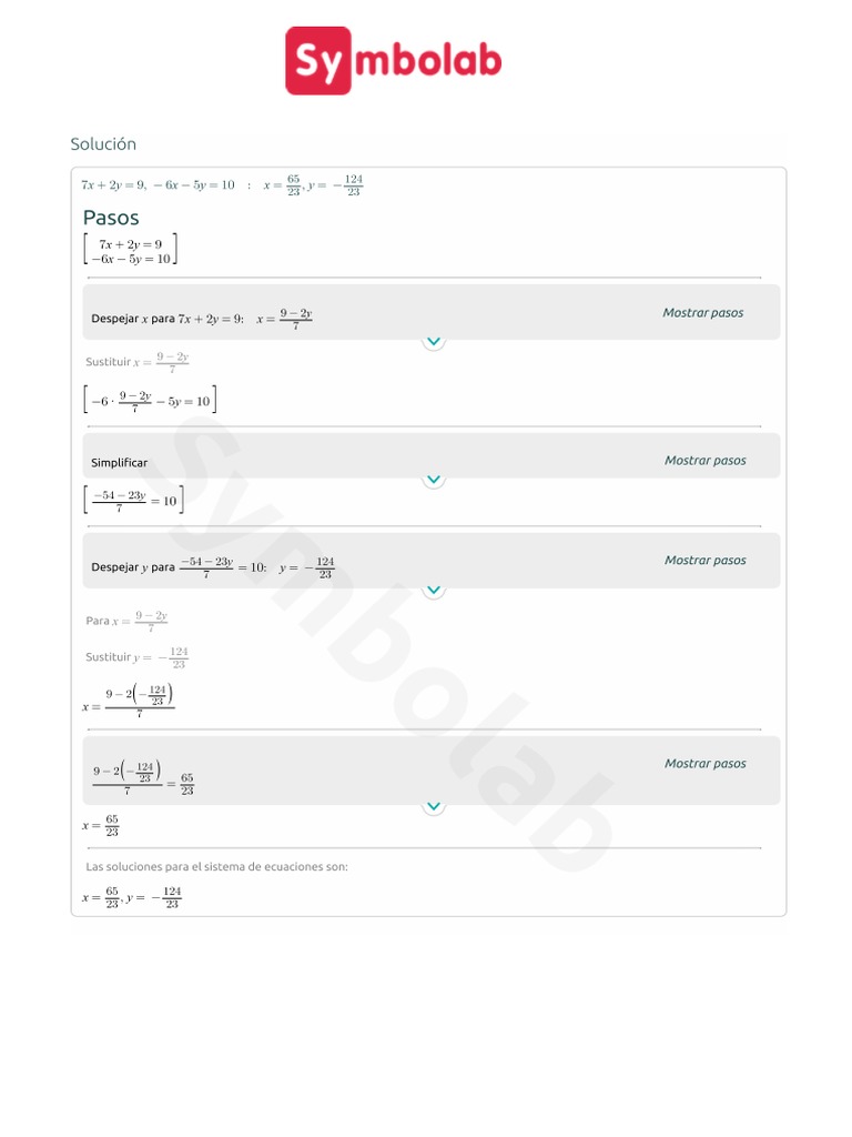 Symbolab - Solutions | PDF