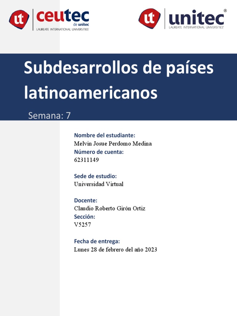 Tarea Semana 7 Soc | PDF | Honduras | Bienes